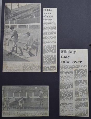 Yeats leads out reserves with St John and Lawrence - 15 August 1970